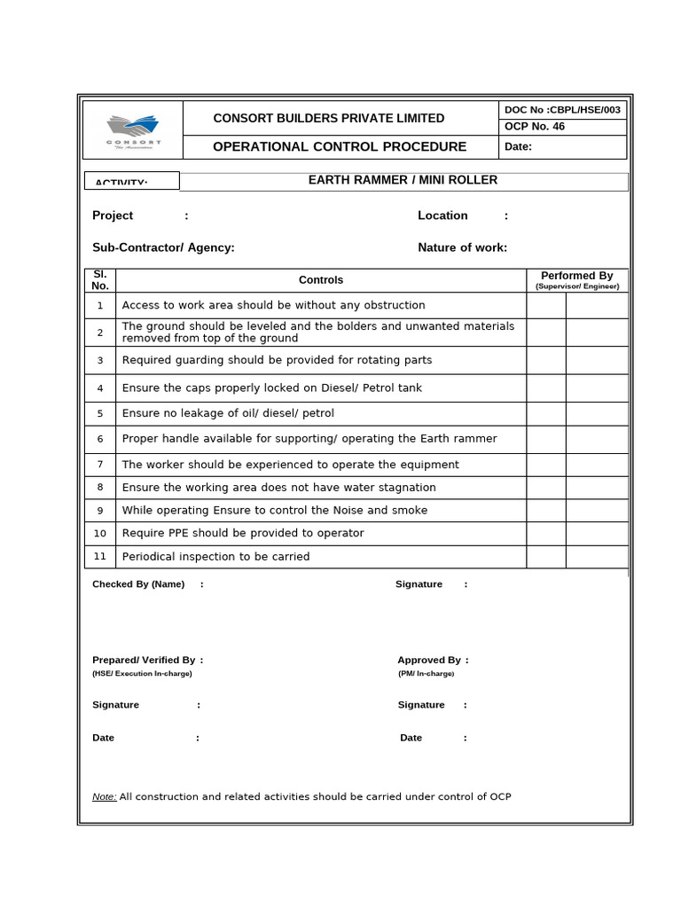 OCP 46-Earth Rammer or Mini Roller | PDF