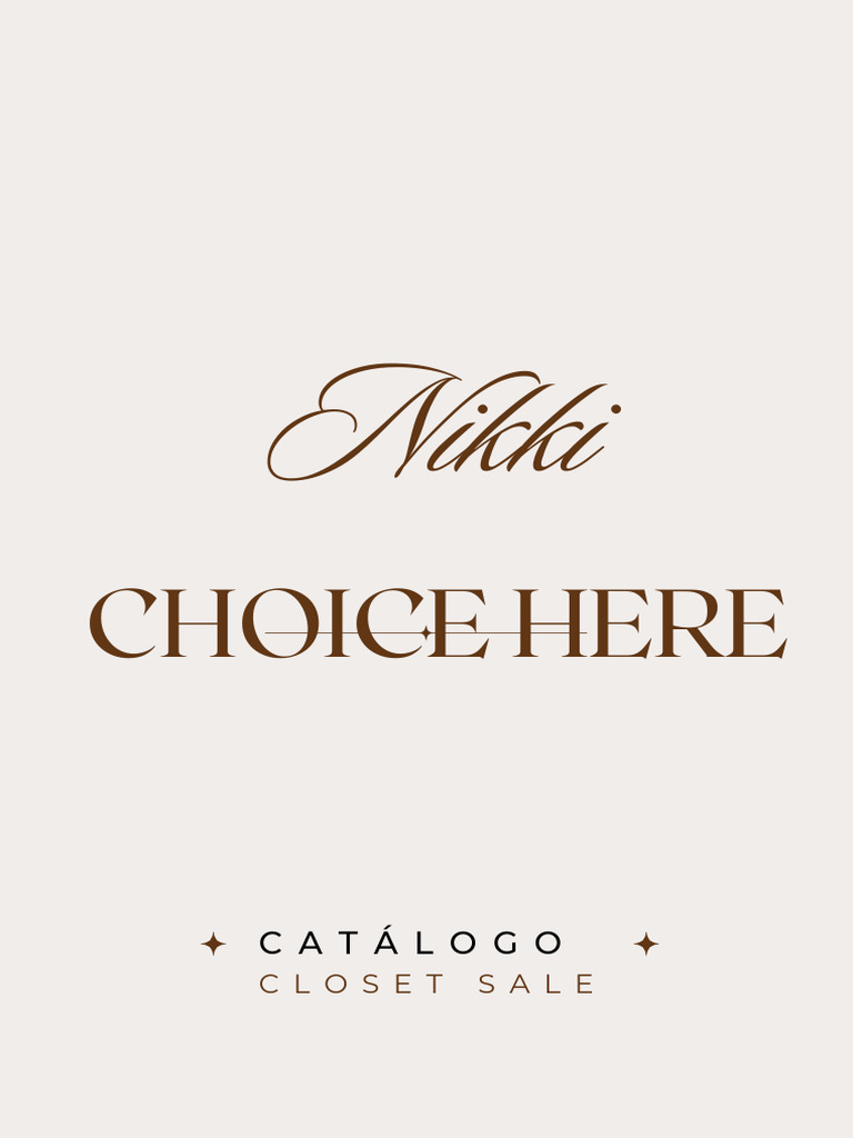 Choicehere - Ec Clóset de Nikki PDF | PDF
