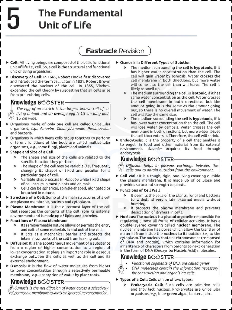 The Fundamental Unit of Life | PDF