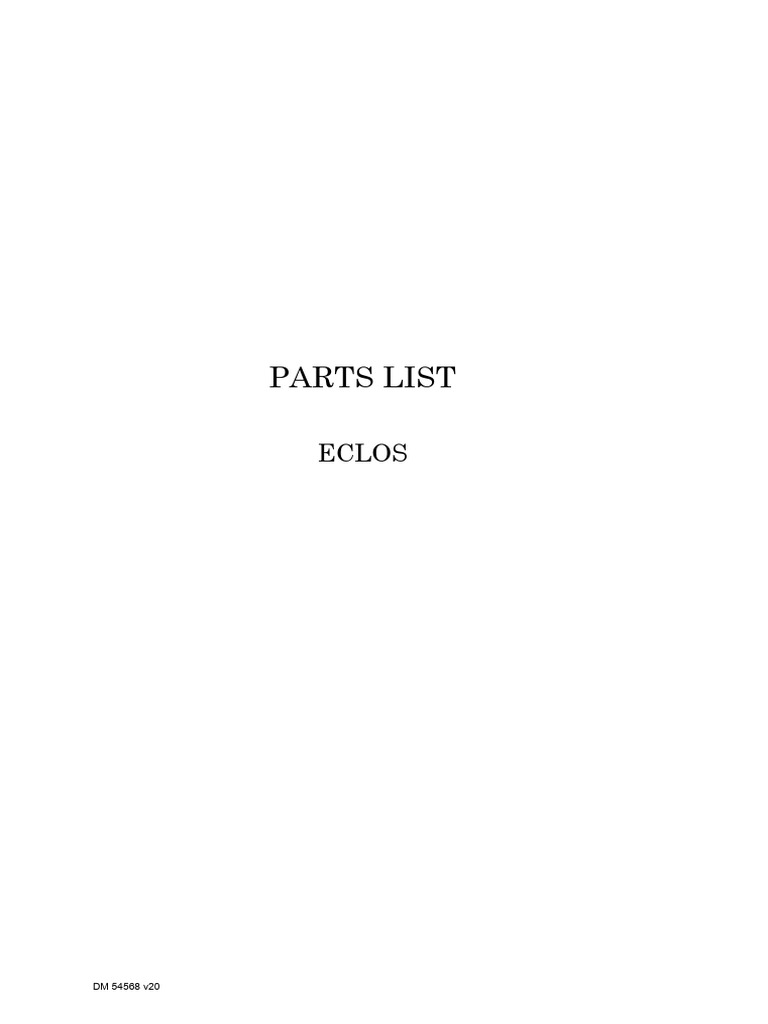 Parts List | PDF | Mechanical Engineering | Manufactured Goods