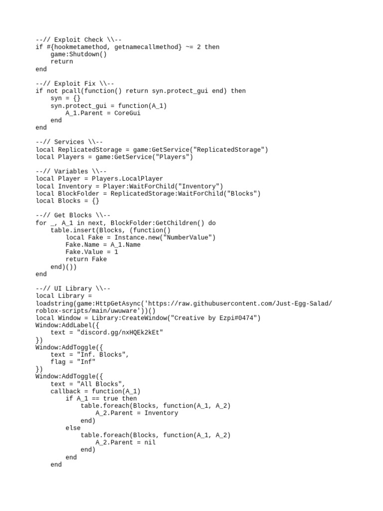 Roblox Block Tycoon Script Exploit | PDF
