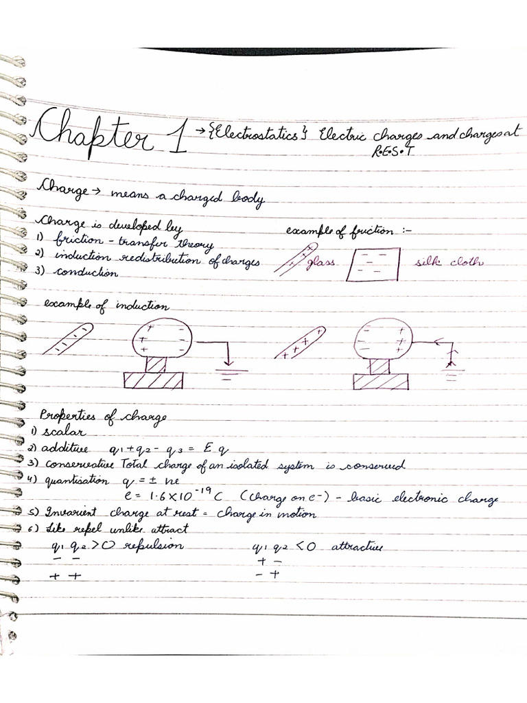 Physics CH 1: Electrostatics | PDF