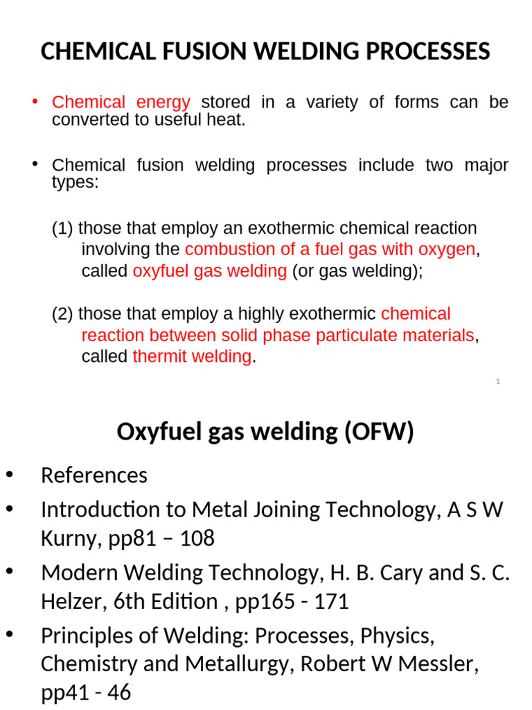 CH05-Chemical Fusion Welding Processes DGF | PDF | Welding | Construction