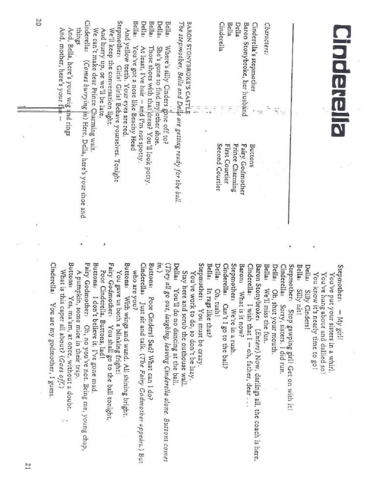 Cinderella Script | PDF