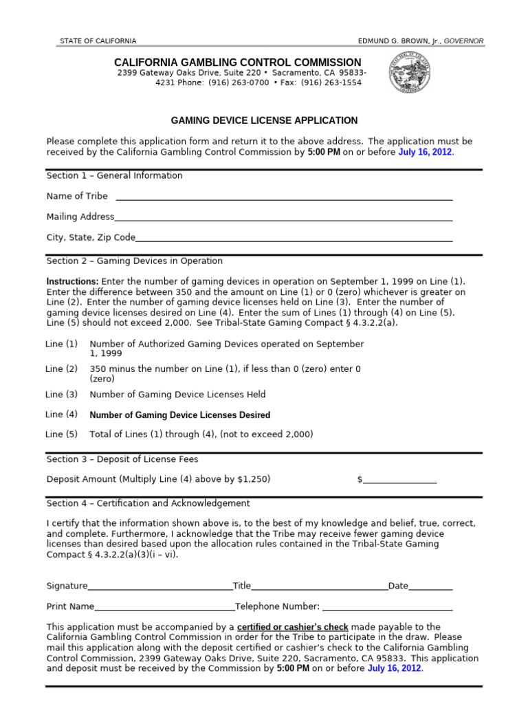 License Draw Application_071612 | PDF