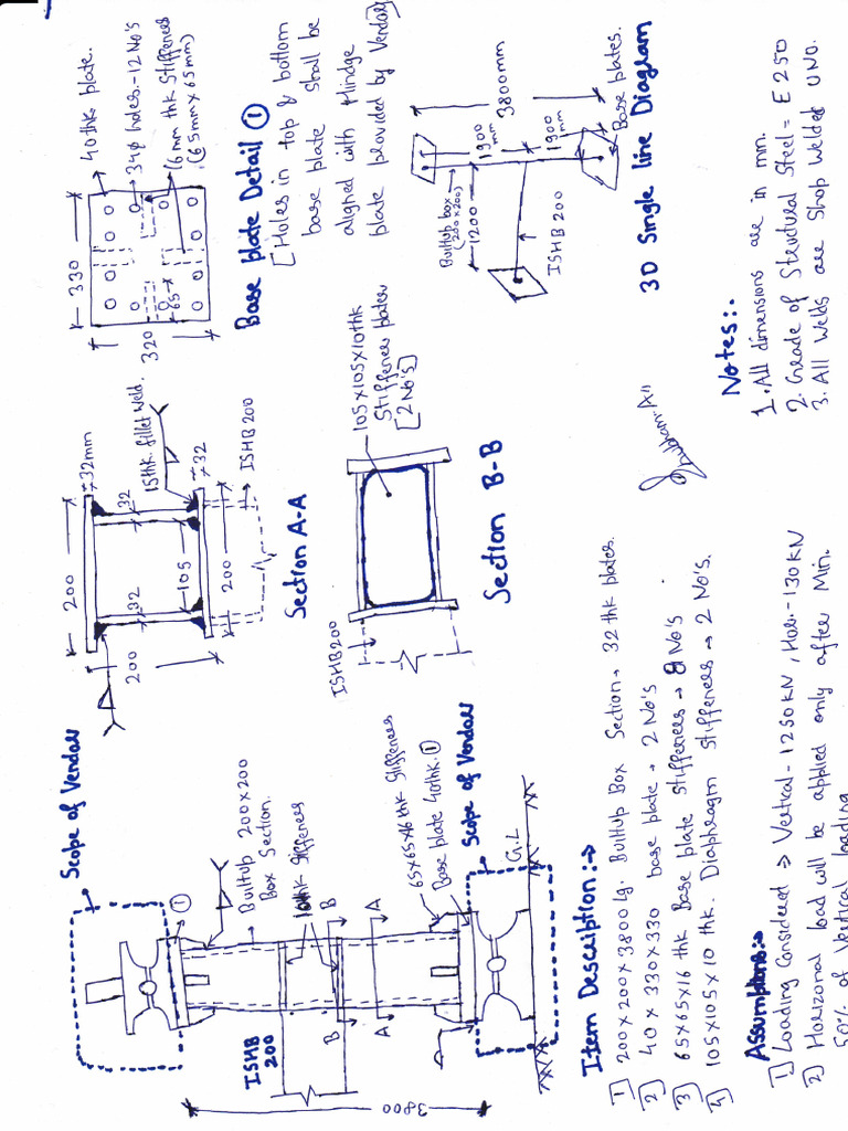 GA and Production Drawing | PDF