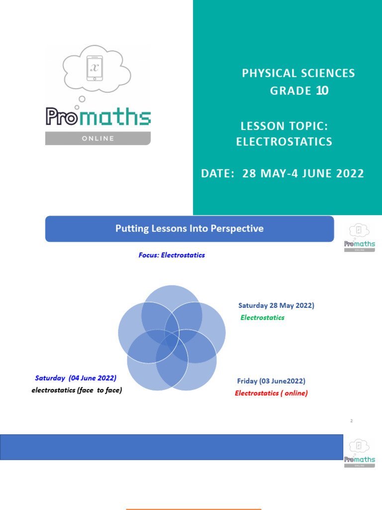 Grade 10 Electrostatics Lesson Guide | PDF | Electric Charge | Electron