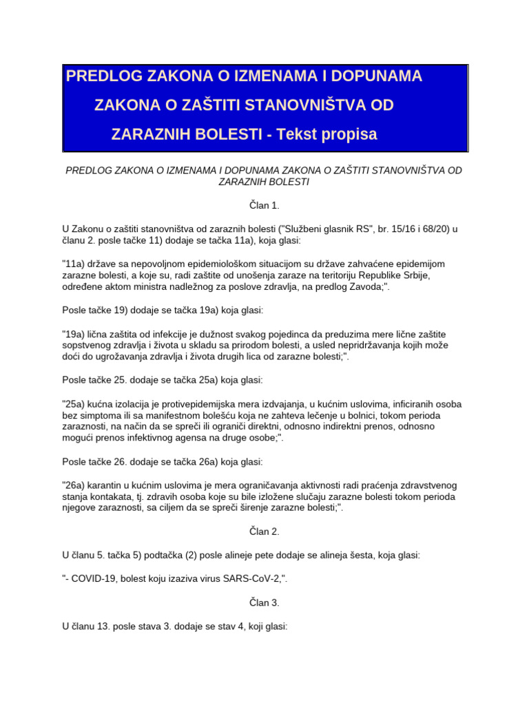 Predlog Zakona | PDF