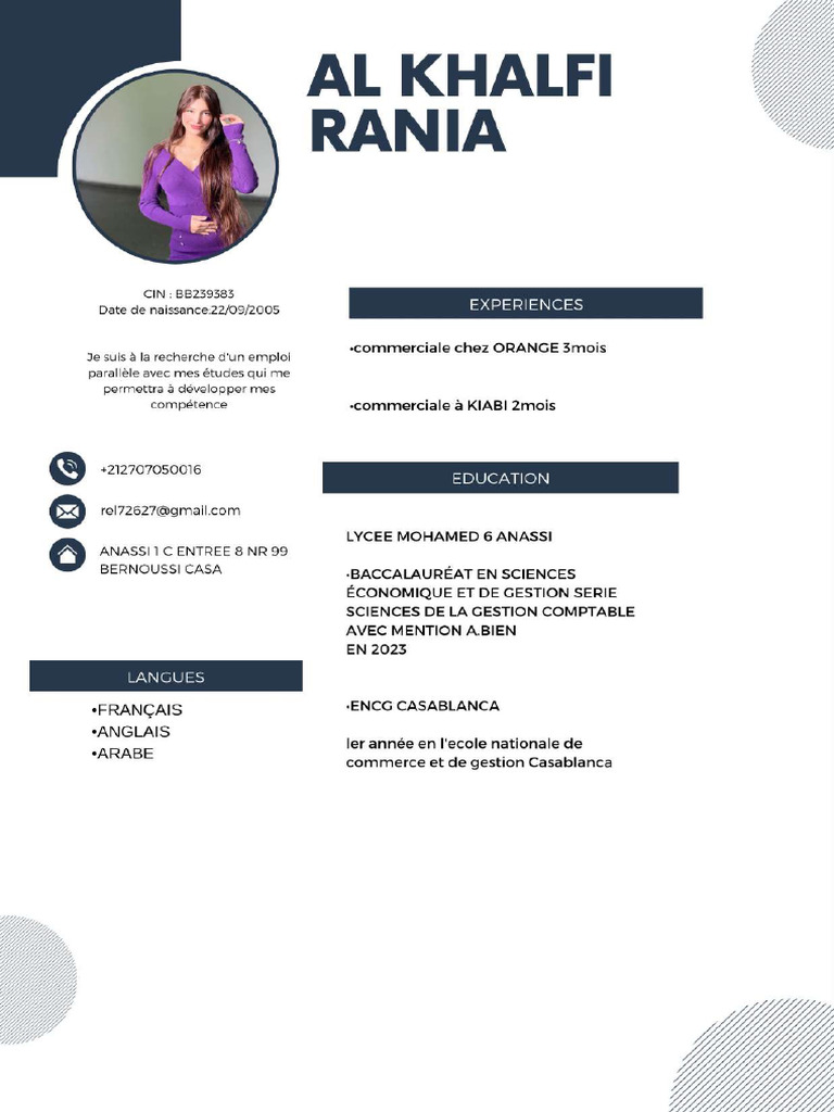 CV Rania Alkhalfi | PDF