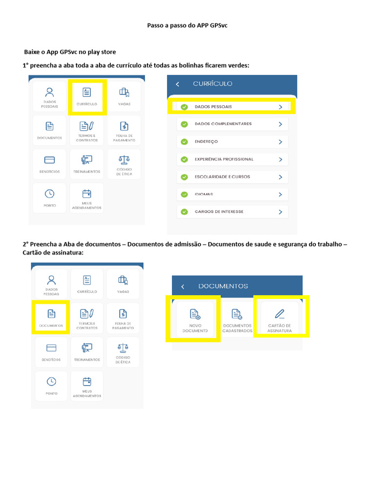 Guia de Uso do App GPSvc | PDF