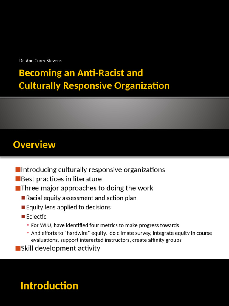 Class 5 Video 1 Becoming An Anti-Racist and Culturally Responsive ...