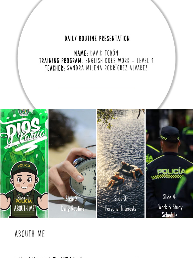 My Routine Presentation D.T. | PDF