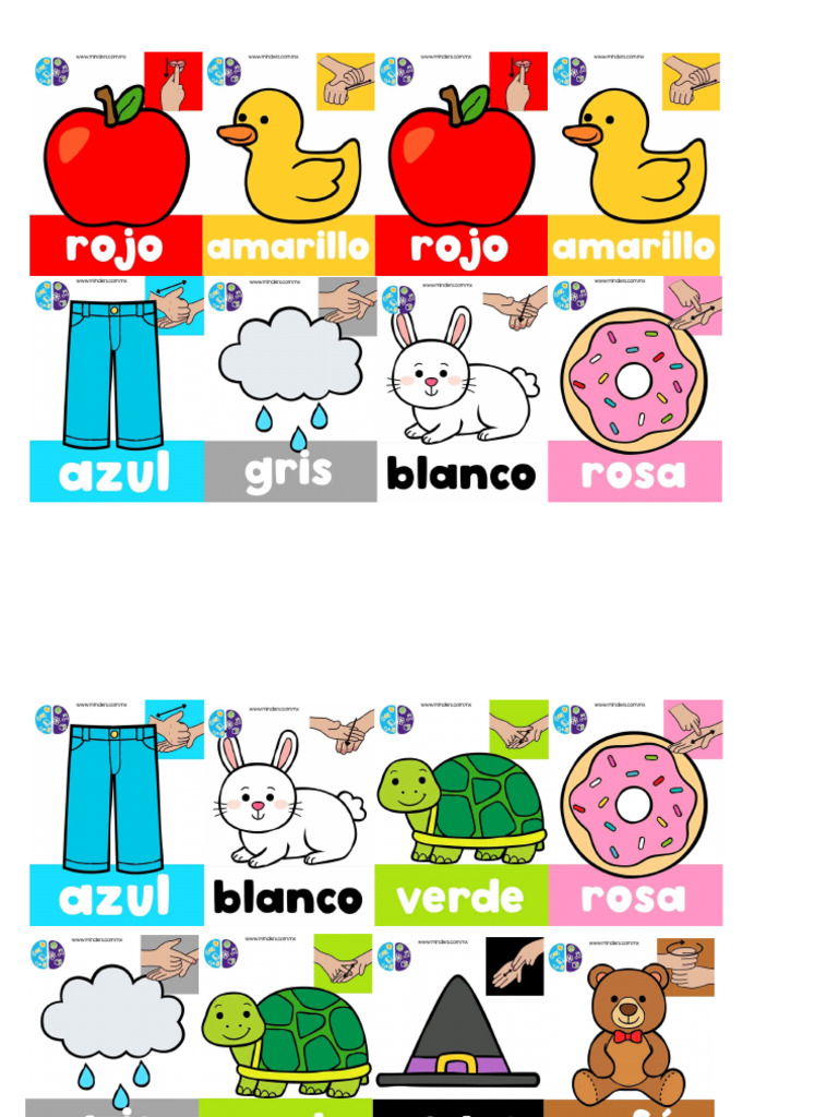 Colores Lengua de Señas | PDF