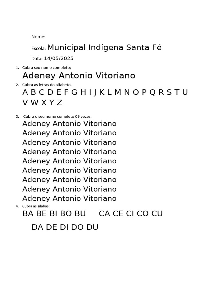 Atividade 14 Maio | PDF