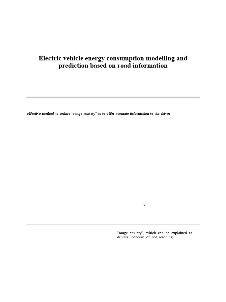 Electric Vehicle Energy Consumption Modelling and | PDF | Brake | Friction
