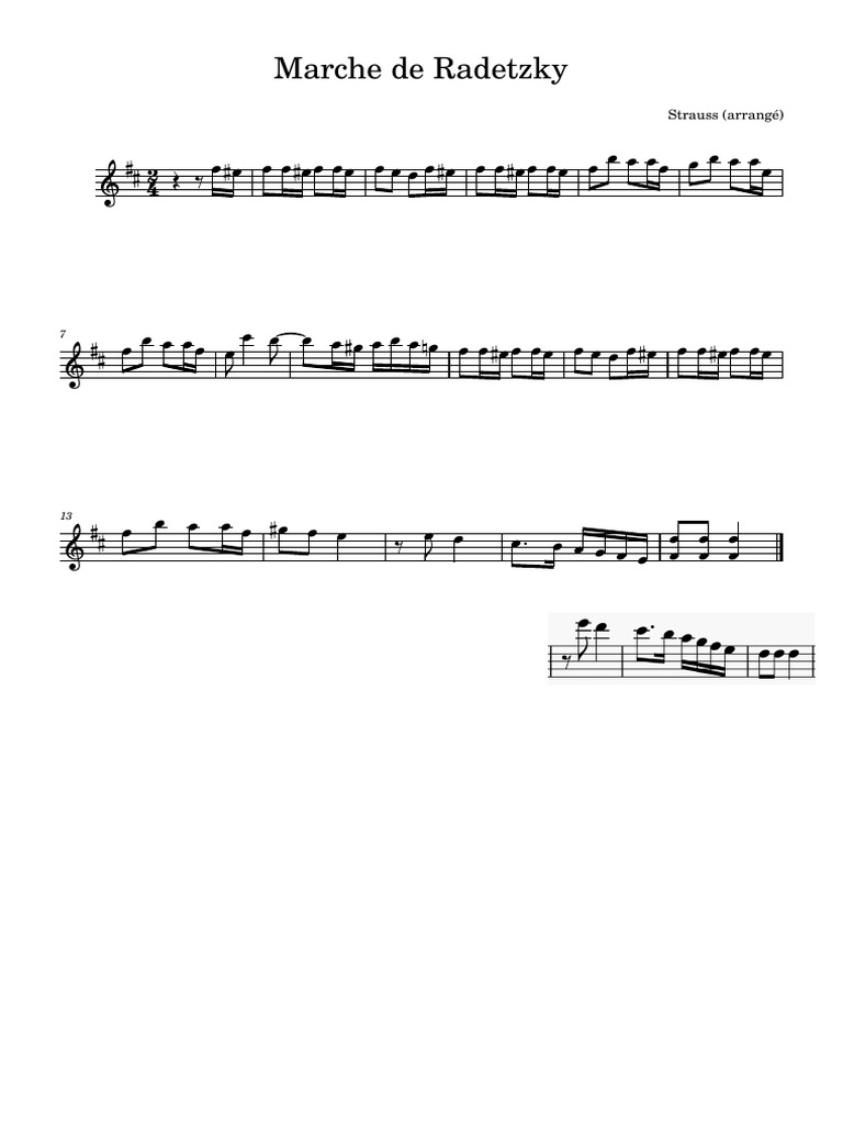 Radetzky March Arrangement Guide | PDF