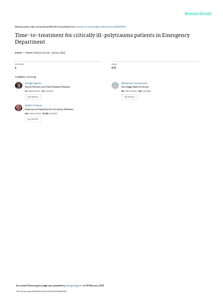 Time To Treatmentforcriticallyill ...