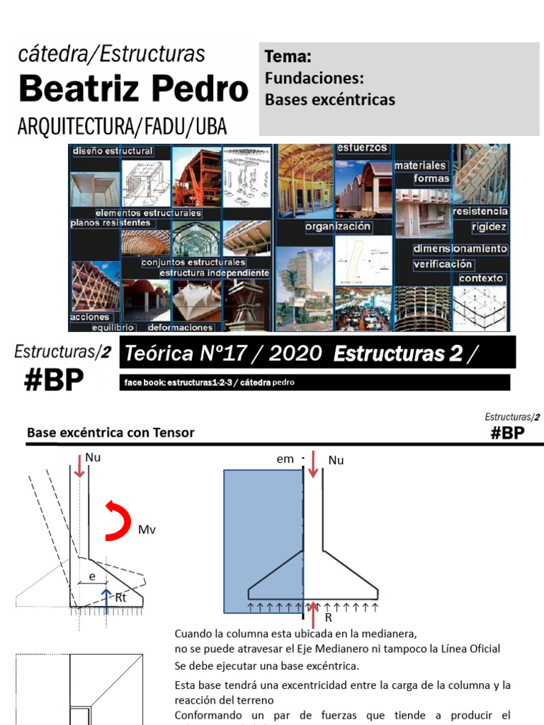 T17-Cat. Pedro - Estructuras 2-Bases Excentricas | PDF | Viga (Estructura) | Ciencias fisicas