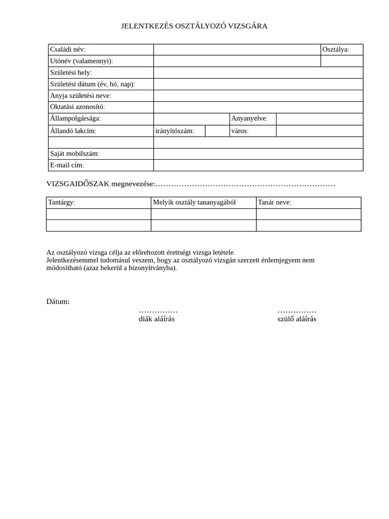 osztalyozo_vizsga | PDF