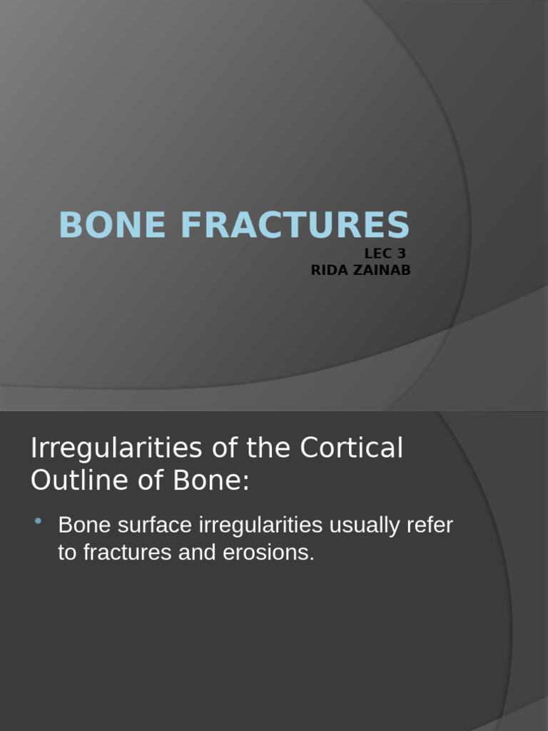 LEC-3 Bone Fractures On USG | PDF | Bone | Ct Scan
