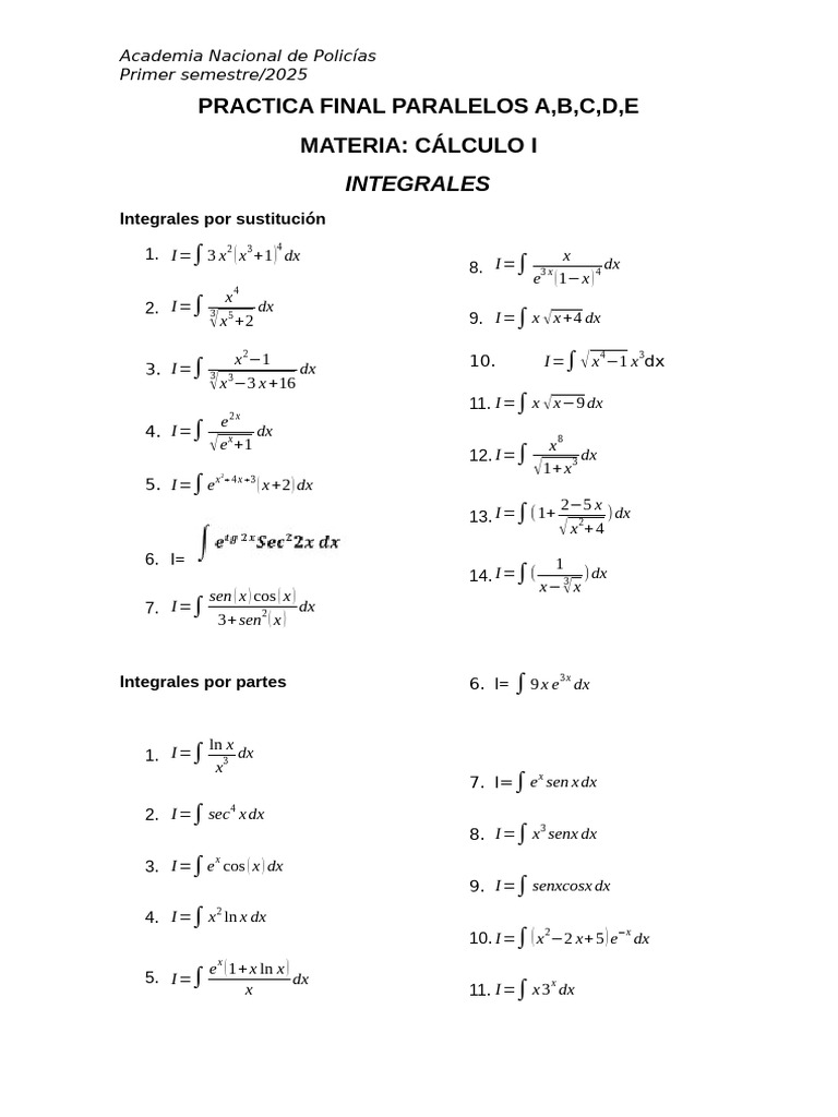 Practica (Final) Integrales | PDF | Ajedrez