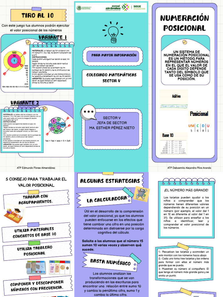 Tríptico Valor Posicional | PDF | Matemáticas