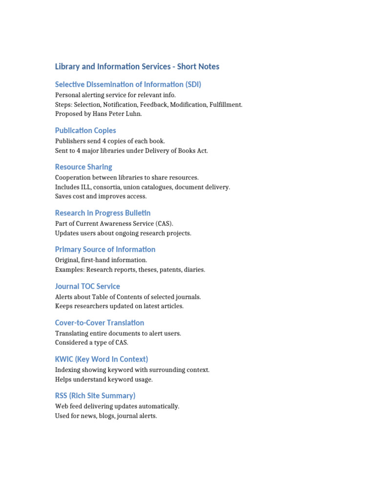 Library Info Services With National Centers | PDF | Libraries | Information