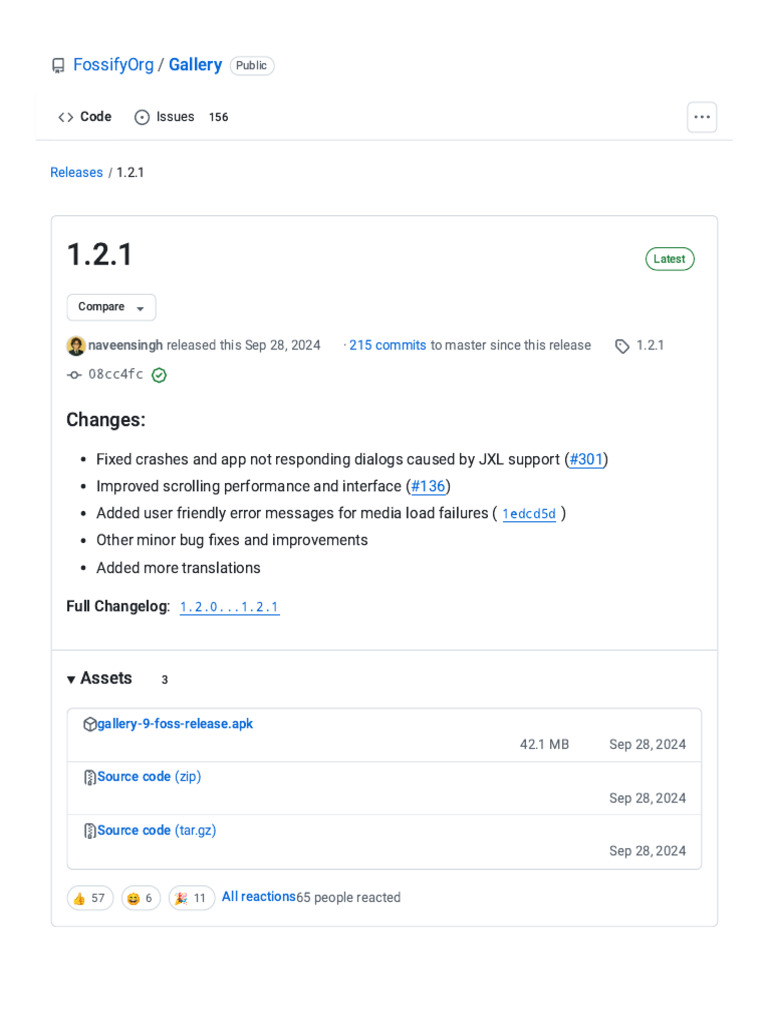 Release 1.2.1 FossifyOrg - Gallery GitHub | PDF