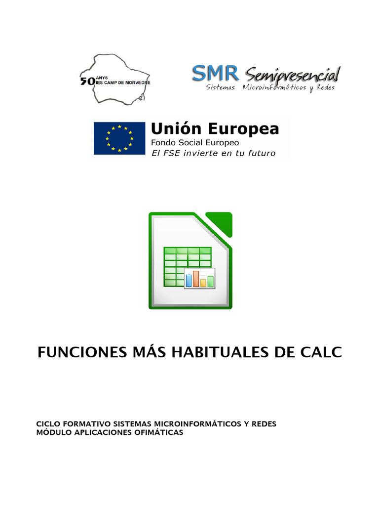 Calc Funciones | PDF | Hoja de cálculo | Exponenciación