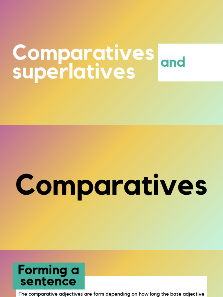 Talk About Comparatives and Superlatives ESL | PDF | Adjective ...