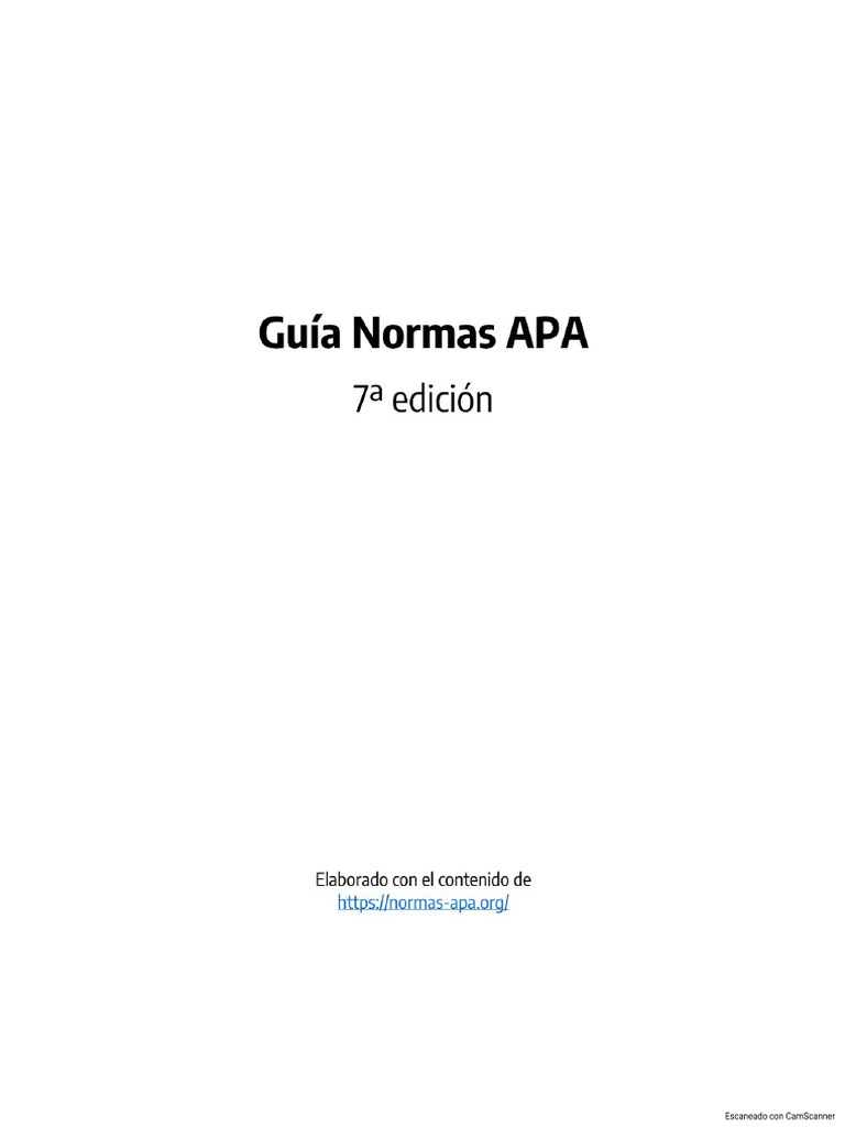 Guia Normas APA 7ma Edicion | PDF