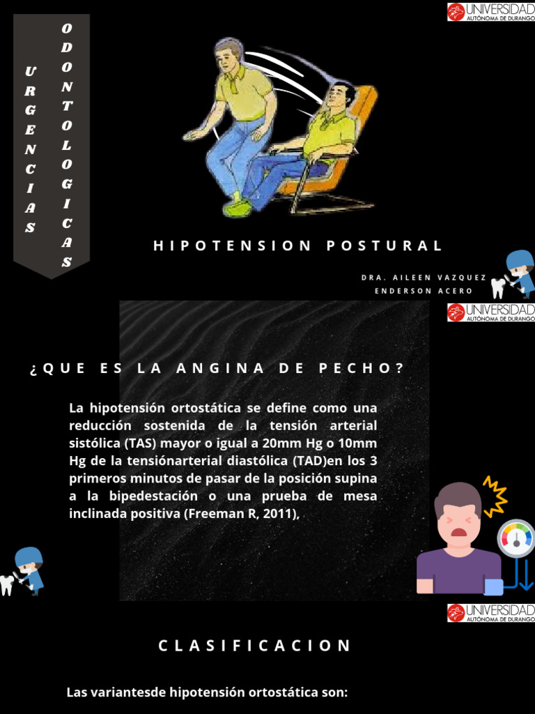 Clasificación y Prueba de Hipotensión Ortostática | PDF | Presión ...
