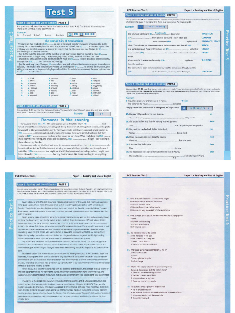 FCE Successful Test 5 | PDF