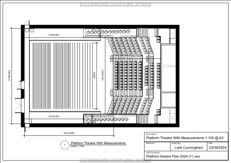 Platform Theatre Plan 2024 With Measurements V1 2 | PDF