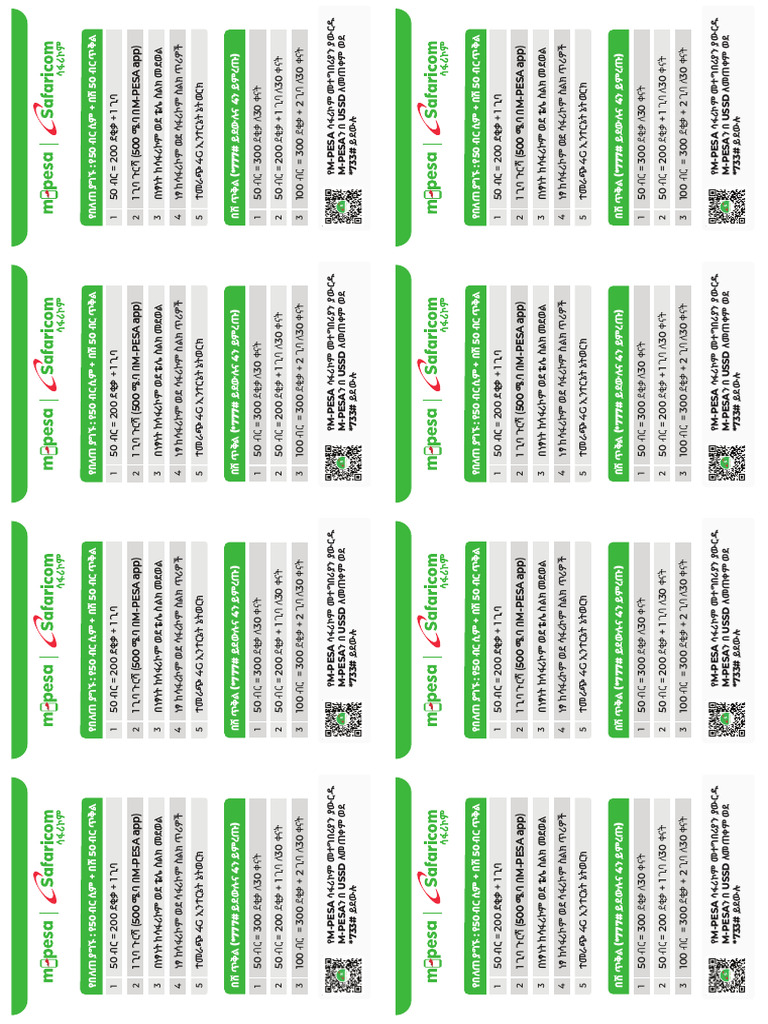 Sales Story Amharic A7 | PDF