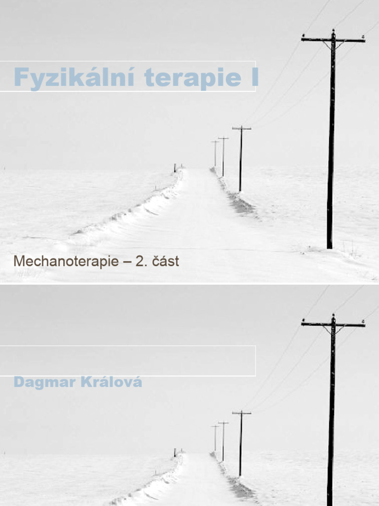Mechanoterapie - 2. Cast | PDF