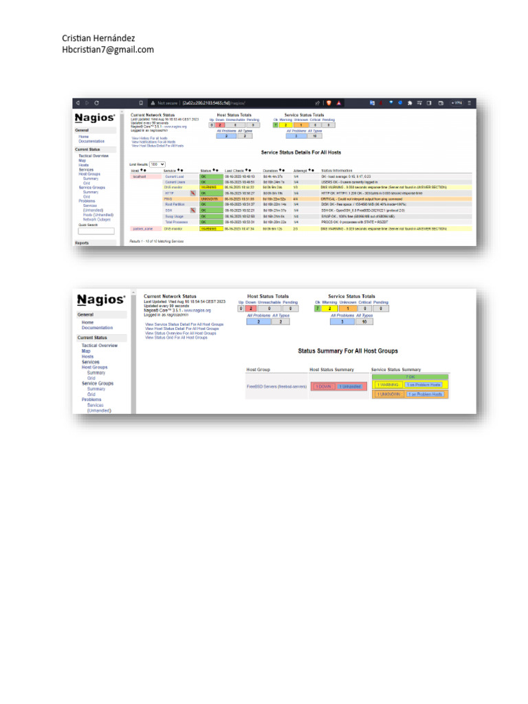 NetOps2.0 - Tarea Nagios 2 | PDF
