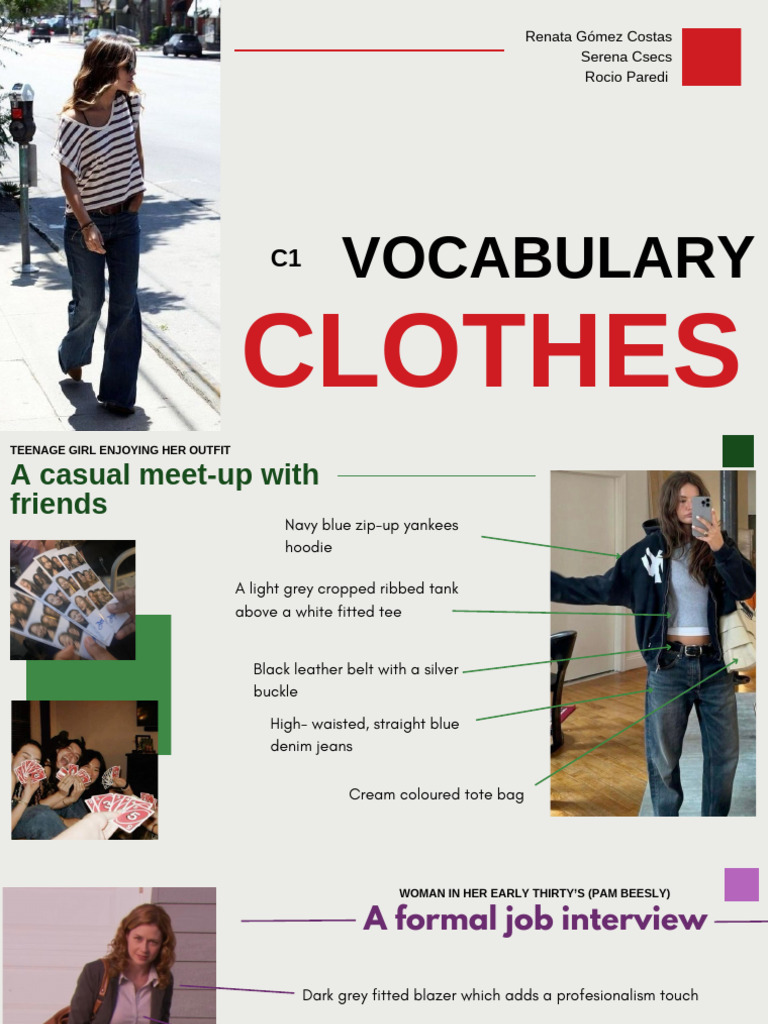 C1 Clothing Vocabulary Guide | PDF