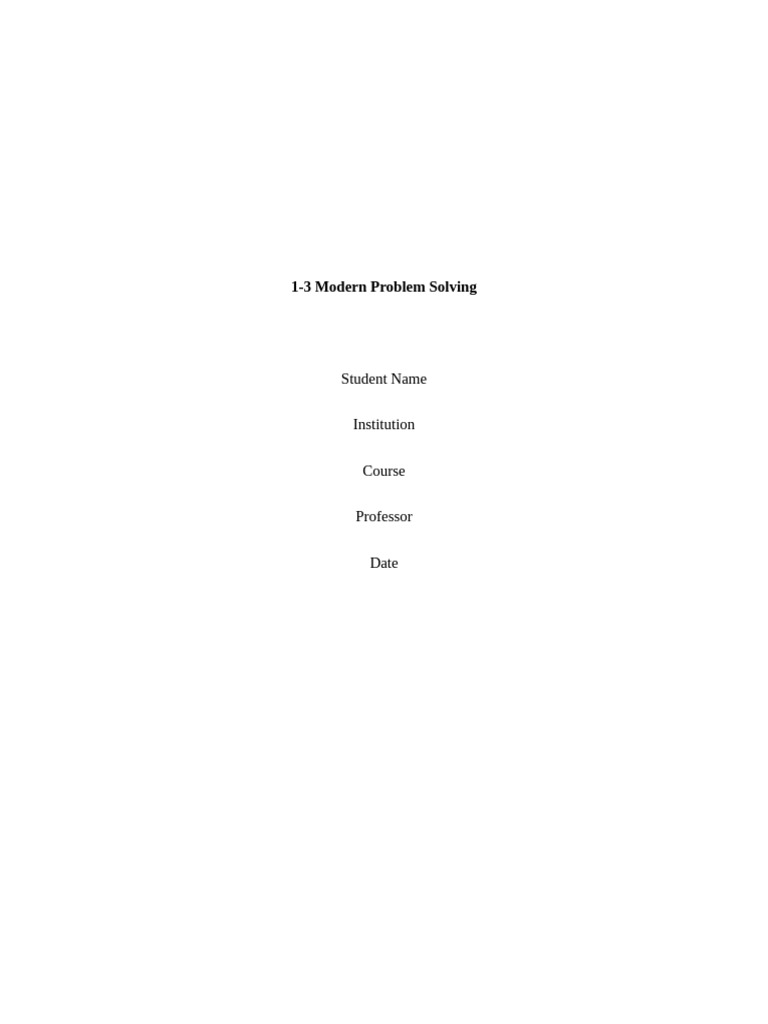 1-3 Modern Problem Solving | PDF | Data Science | Teaching Mathematics