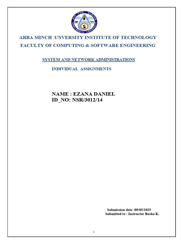 Ezana Daniel Sna... Assignment | PDF | Booting | Command Line Interface