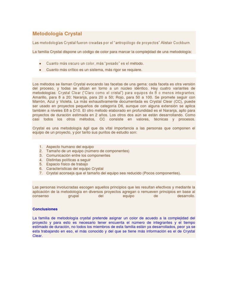 Metodología Crystal | PDF
