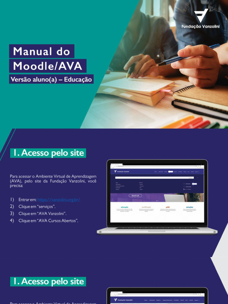 01 Manual Moodle Educação Aluno A Pdf