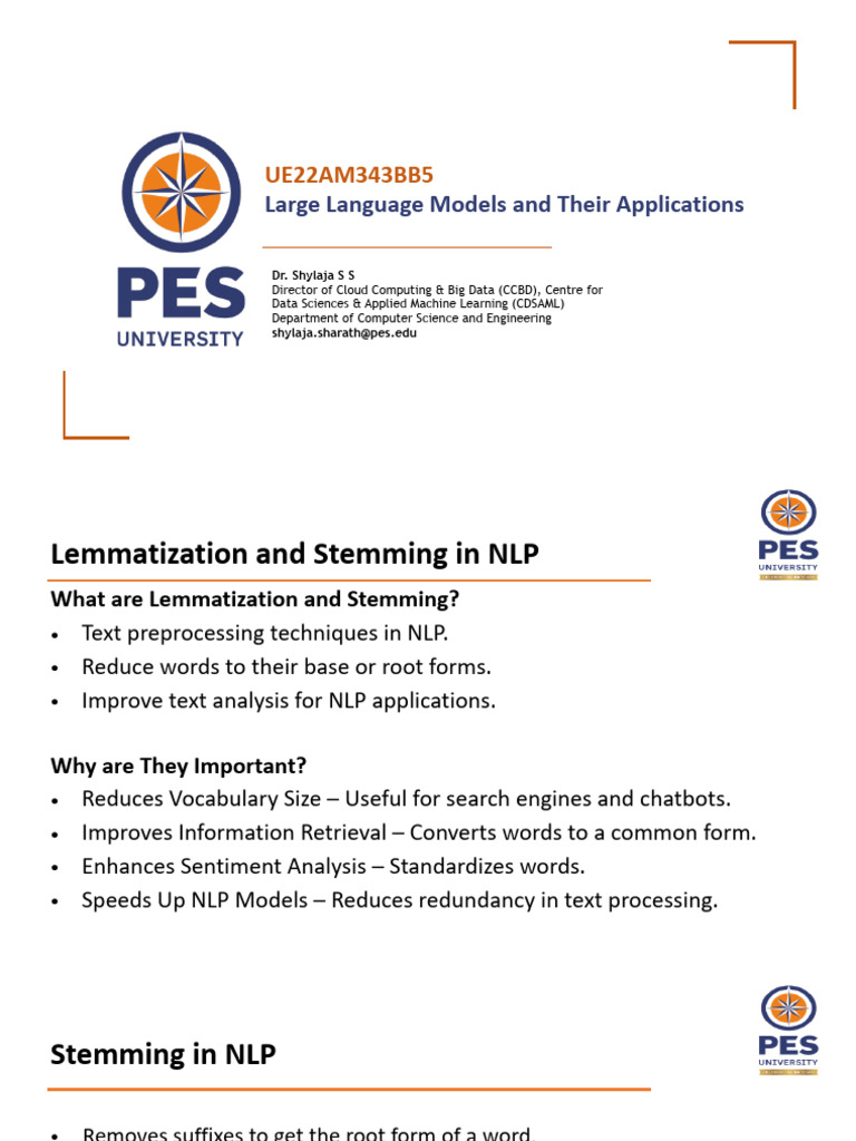 Lemmatization Stemming Presentation | PDF | Linguistics | Cognitive Science