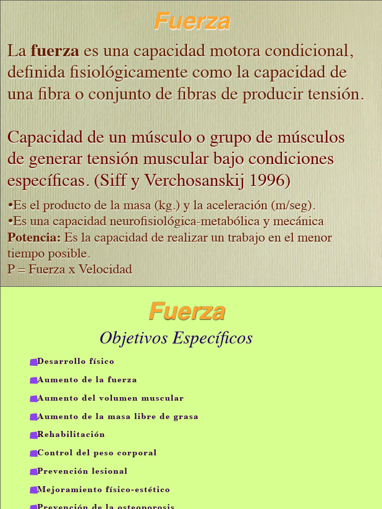 Fuerza Conceptos | PDF | Músculo