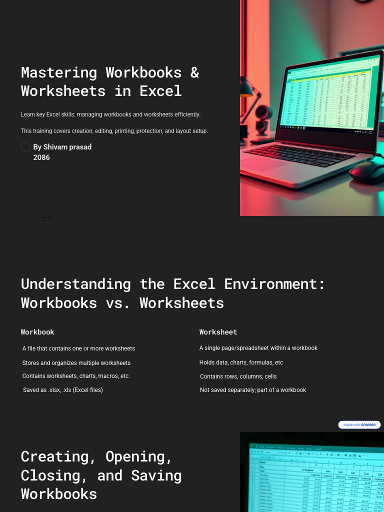 Mastering Workbooks and Worksheets in Excel 2 | PDF | Microsoft Excel | Worksheet