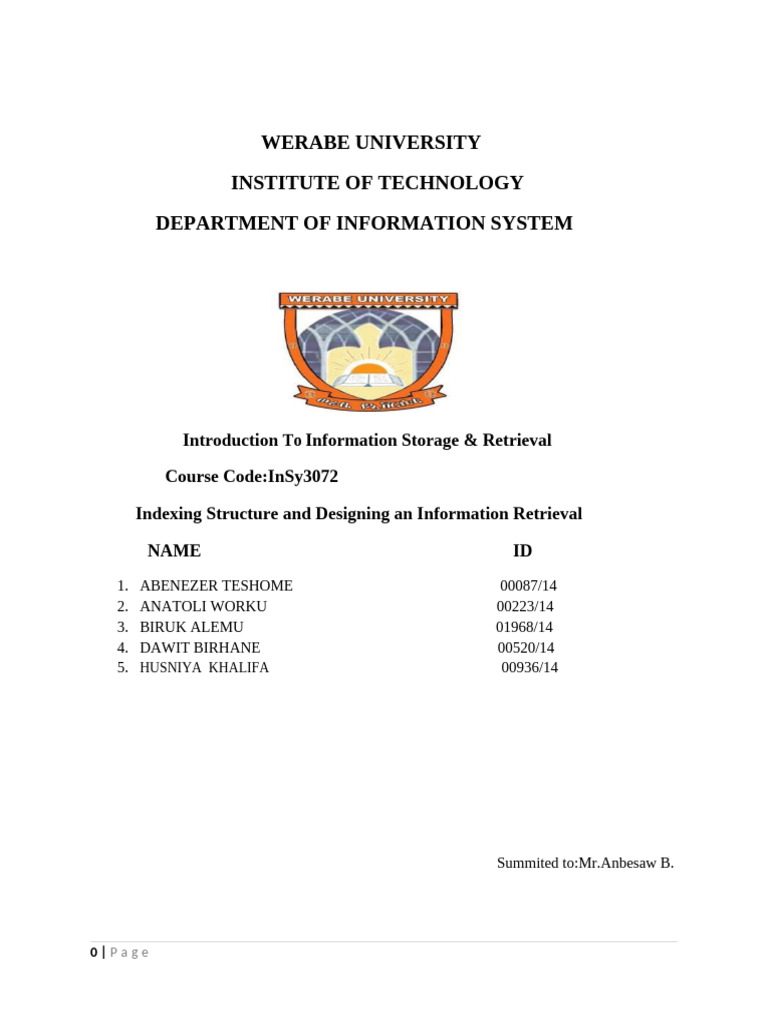 Introduction To Indexing Structure and Designing An Information Retrieval | PDF | Search Engine ...