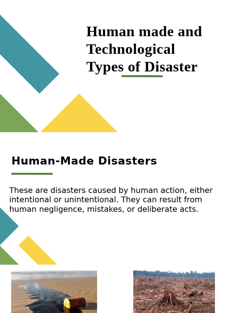 Human Made and Technological Types of Disaster Jumiru | PDF ...