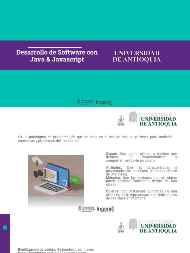 POO en Java y JavaScript: Conceptos Clave | PDF | Objeto (informática ...