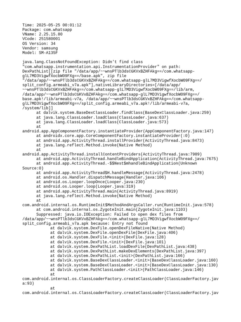 Error Log Jy.x.separation.liig.Mzdn | PDF | Java (Programming Language) | Smart Devices