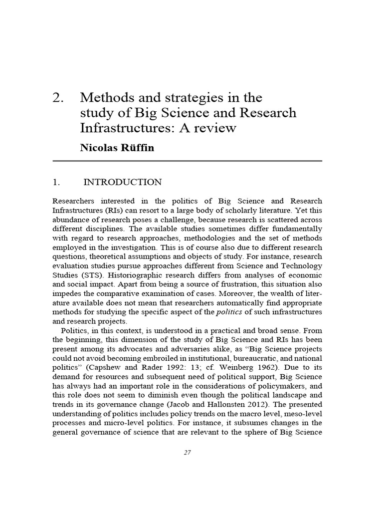 Big Science and RI 02 | PDF | Methodology | Science